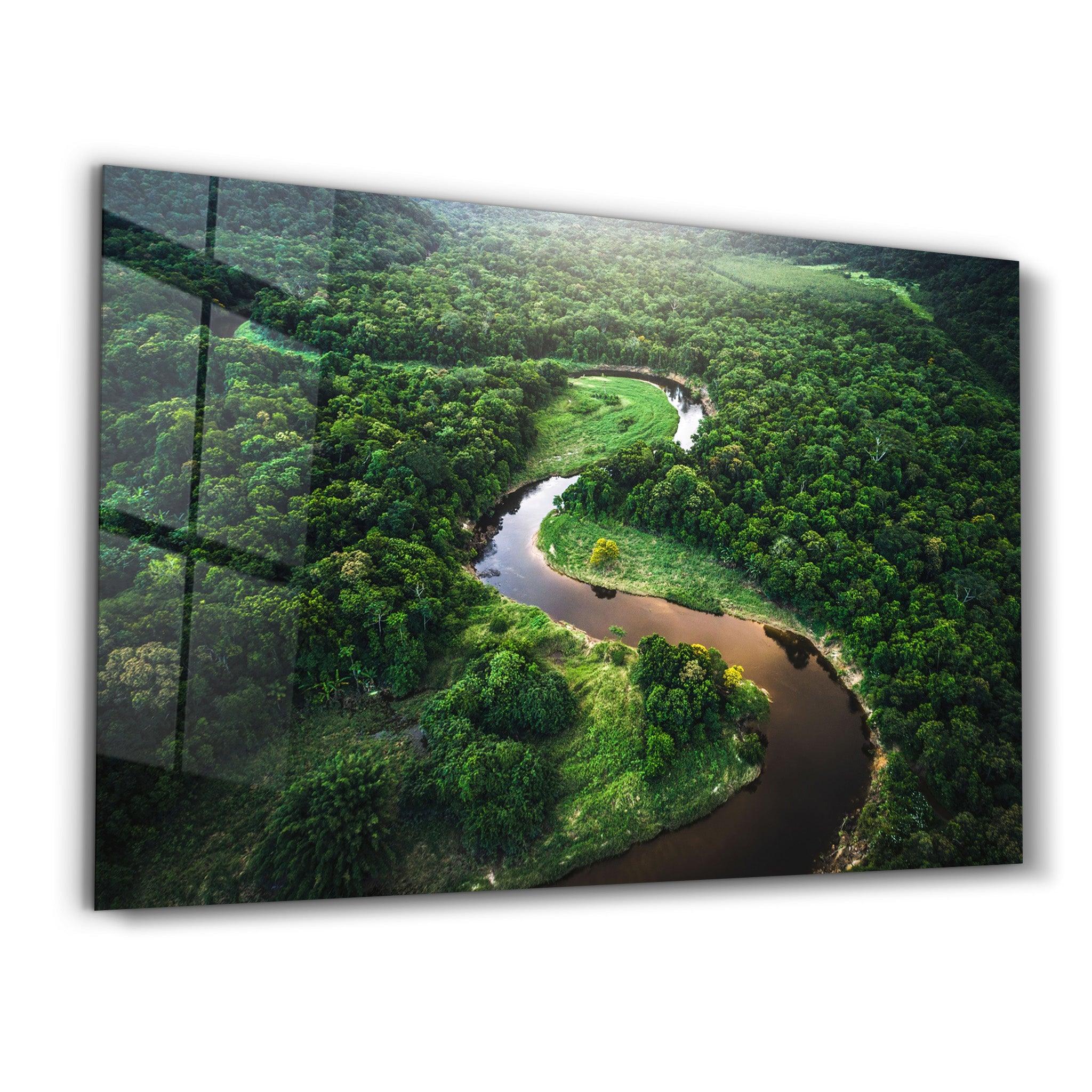 Meandering River | Glass Wall Art - Walmart.com