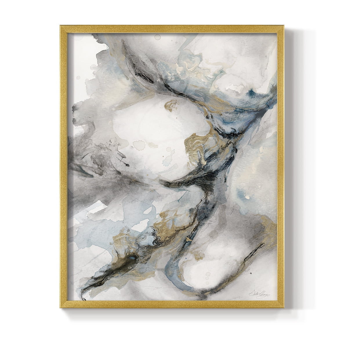 Meandering in Gold Solid Wood 22 x 28 Framed Print - Walmart.com