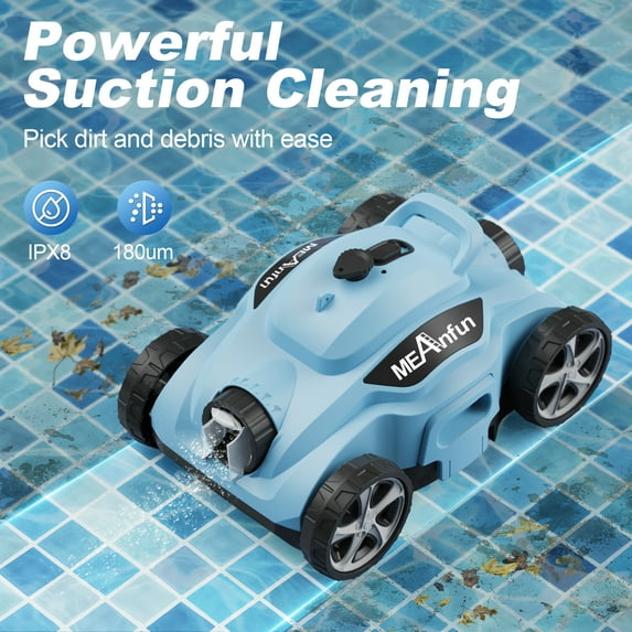 Meanfun Smart Pool Robot Cleaner 2025 Wireless, Auto-Parking - Walmart.com