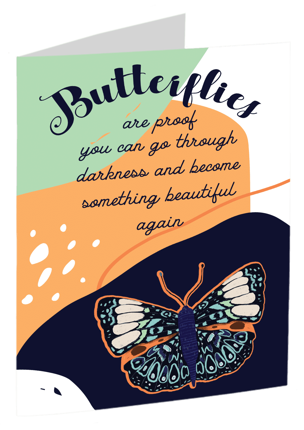 Meaningful Butterfly Greeting Card – Inspirational Message on ...