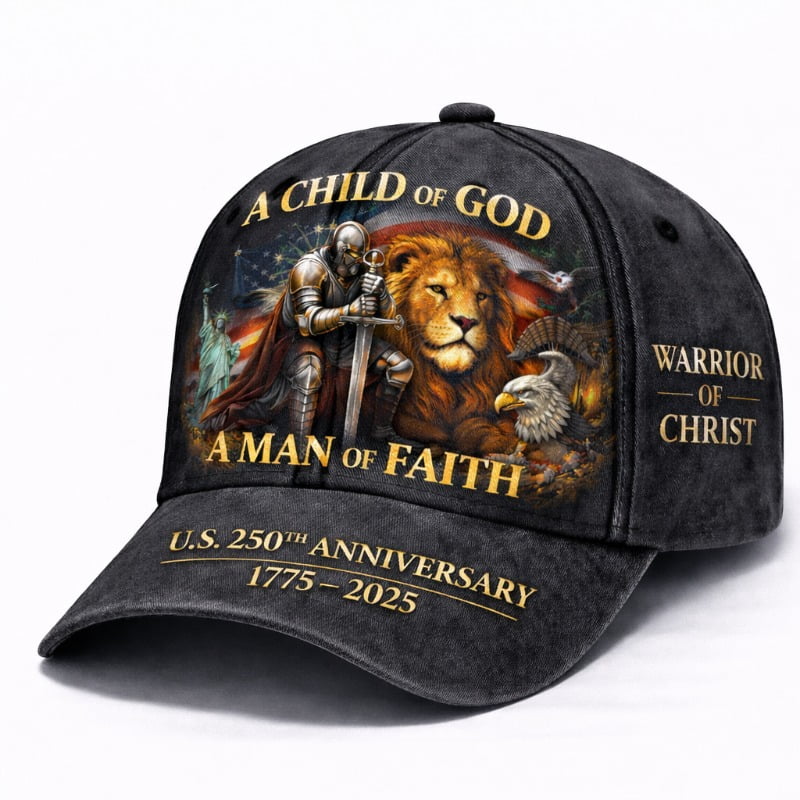 Meaningful Christian Themed Cap A Child Of God A Man Of Faith Quote ...
