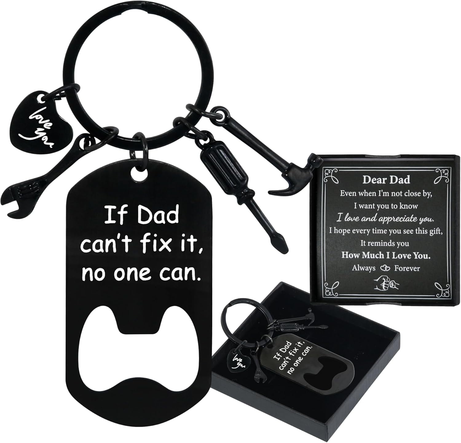 Meaningful Engraved for Dad from Daughter Son - I Love You Dad Message ...