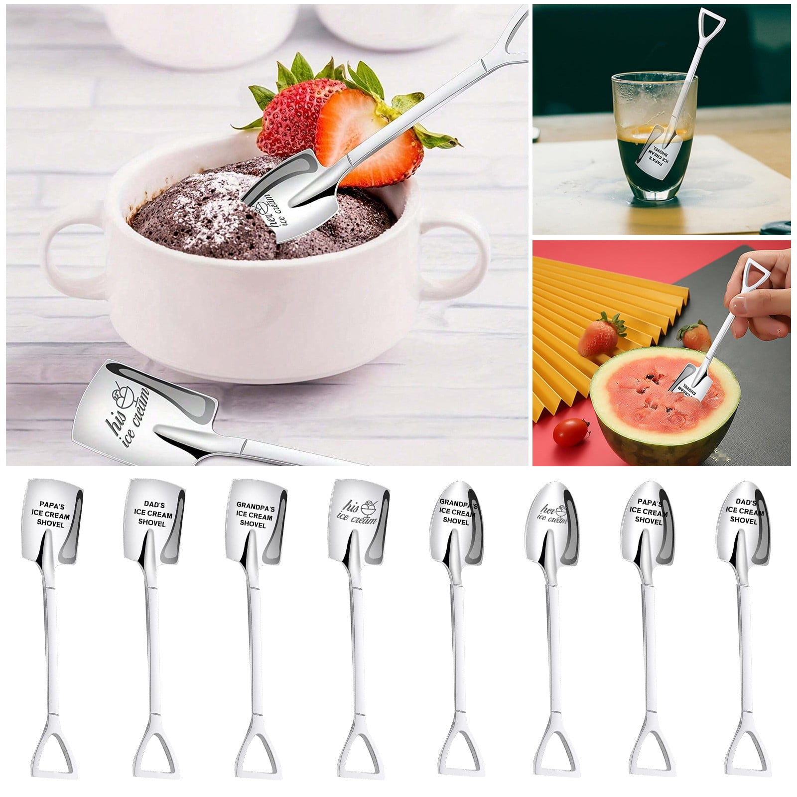 Meaningful Engraved Stainless Steel Spoon, Family Food Shovel Gift ...
