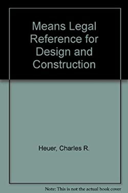 Pre-Owned Legal Reference for Design and Construction (Hardcover ...