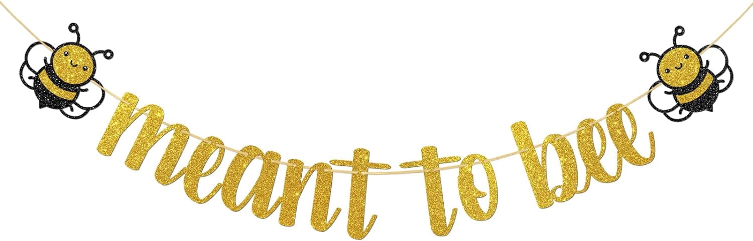 Meant to Bee Banner, Bumble Bee Theme Birthday/Baby Shower/Wedding ...