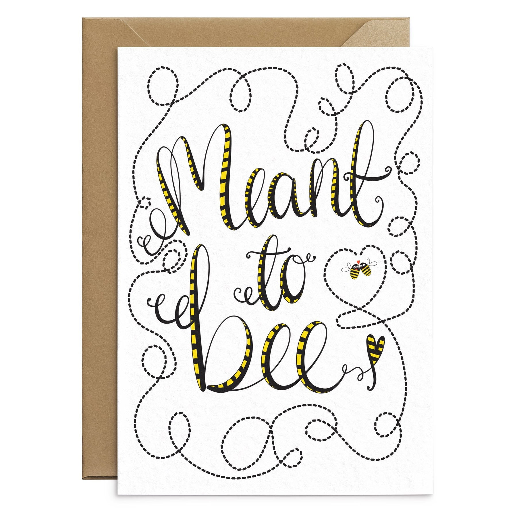 Meant to Bee Greeting Card – Adorable Hand-Drawn Design with Sweet ...