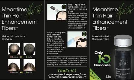 Meantime Thin Hair Enhancement Fibers (White): Pliable Hair Enhancement ...