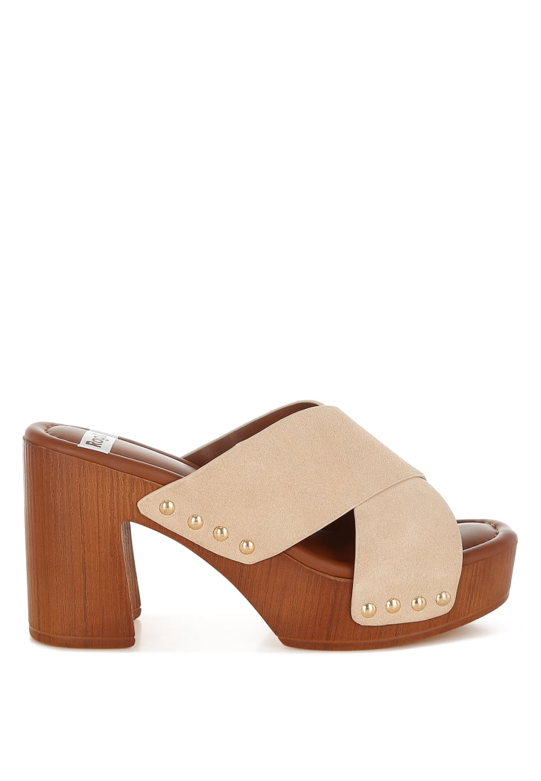 Mearsk Genuine Suede Leather Clogs - Walmart.com