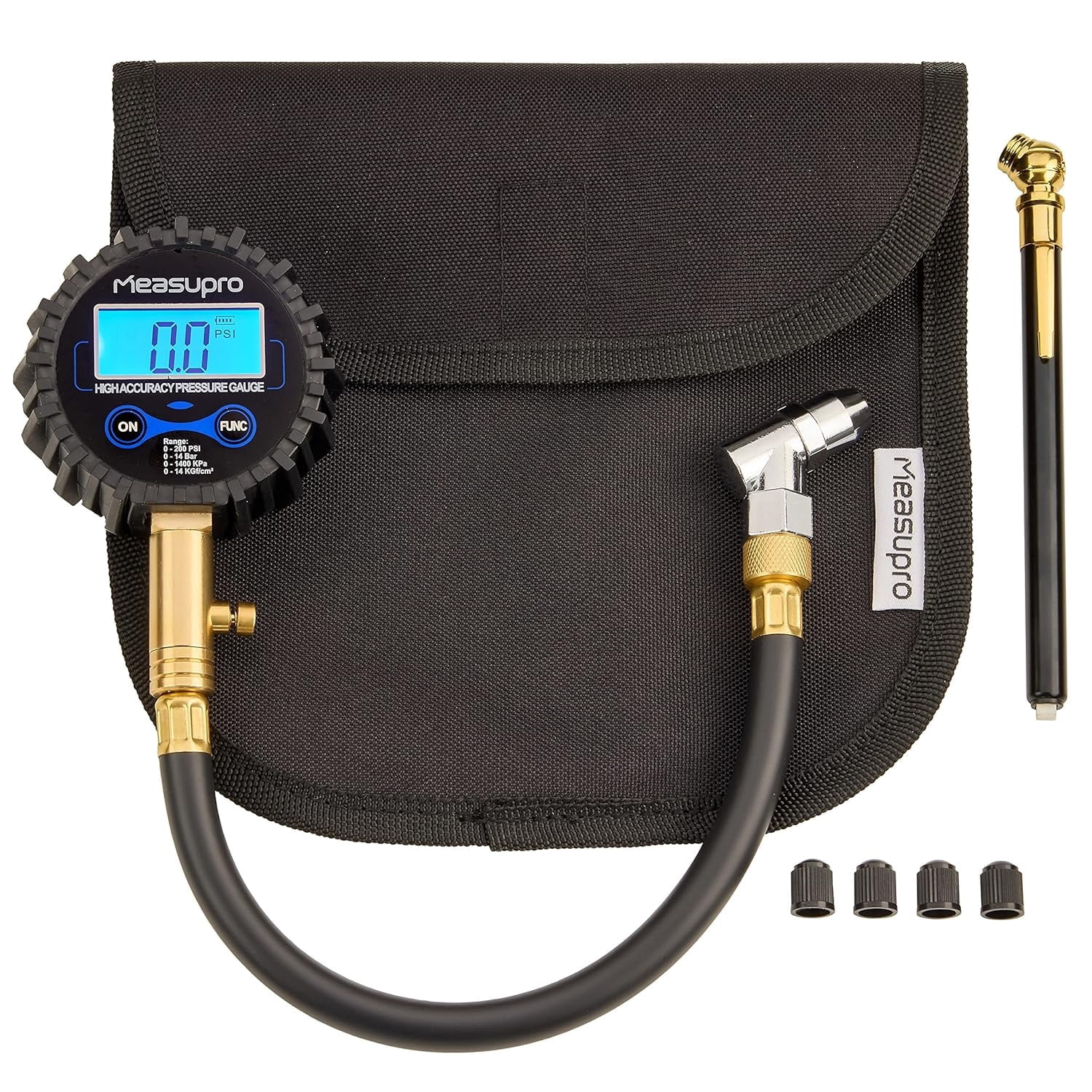 MeasuPro Digital Tire Pressure Gauge with Built-in Air Bleeder Valve ...