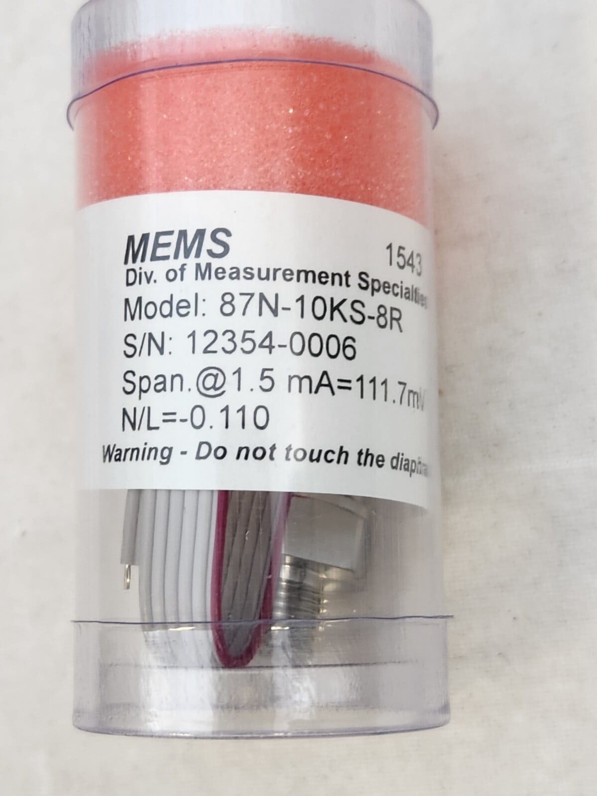 Measurement Specialties MEMS 87N-10KS-8R Pressure Sensor, TE ...