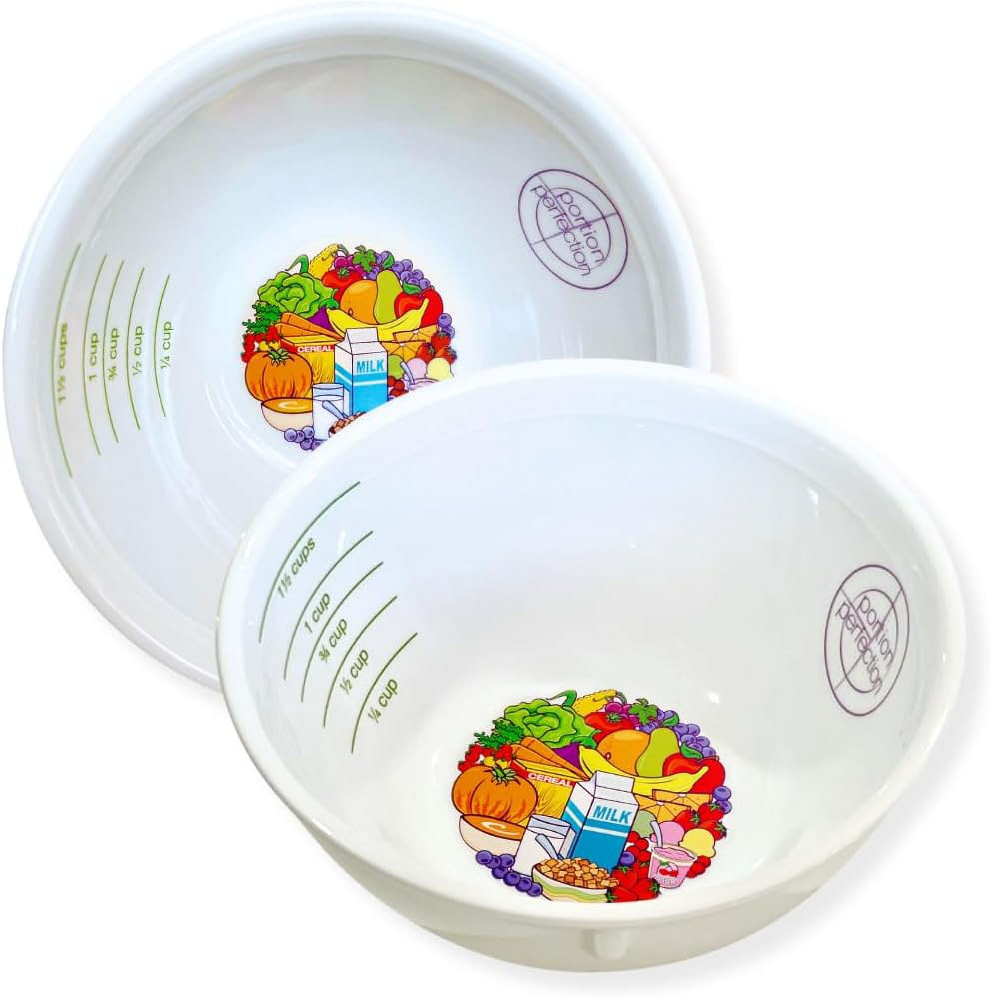 Measuring Bowls, PORCELAIN, Set of 2, Portion Control Diabetes, Weight ...
