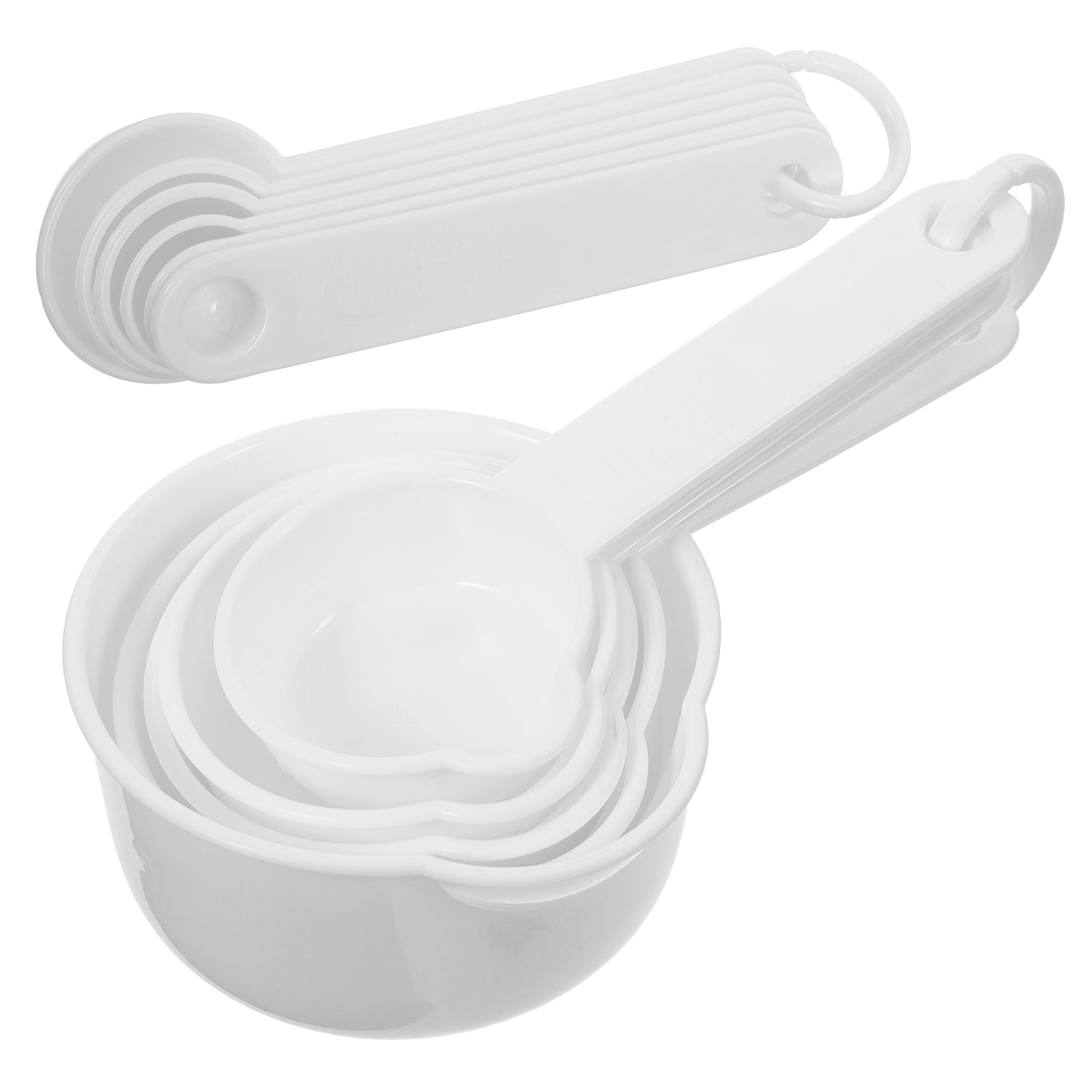 Measuring Cup Plastic Spoon Set Tablespoons Baking Tools White ...
