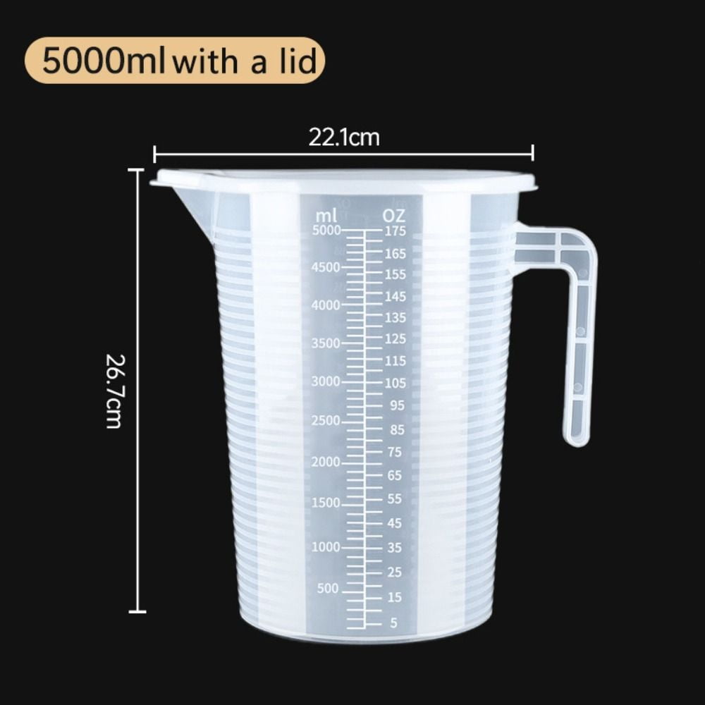 Measuring Cup Transparent Plastic Laboratory Beaker Graduated Liquid ...
