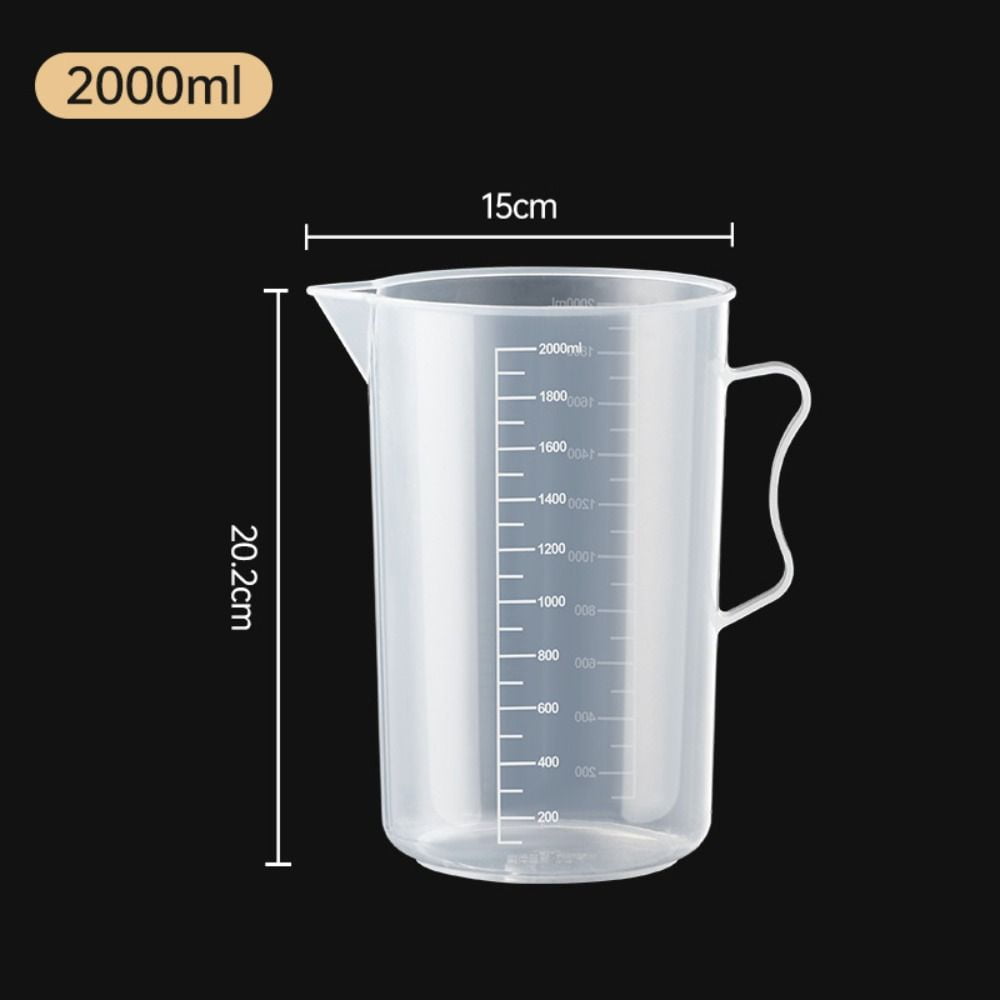 Measuring Cup Transparent Plastic Laboratory Beaker Graduated Liquid ...