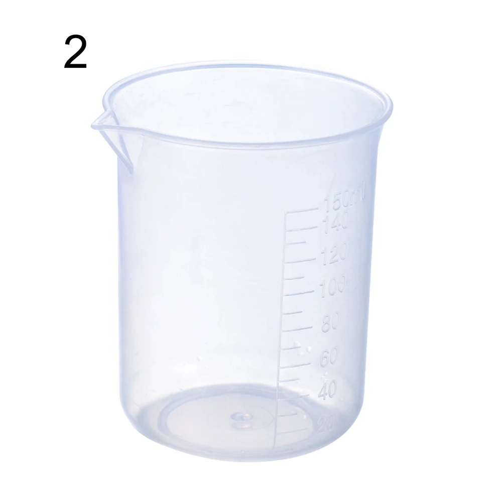 Measuring Cup Transparent Plastic Laboratory Beaker Graduated Liquid ...