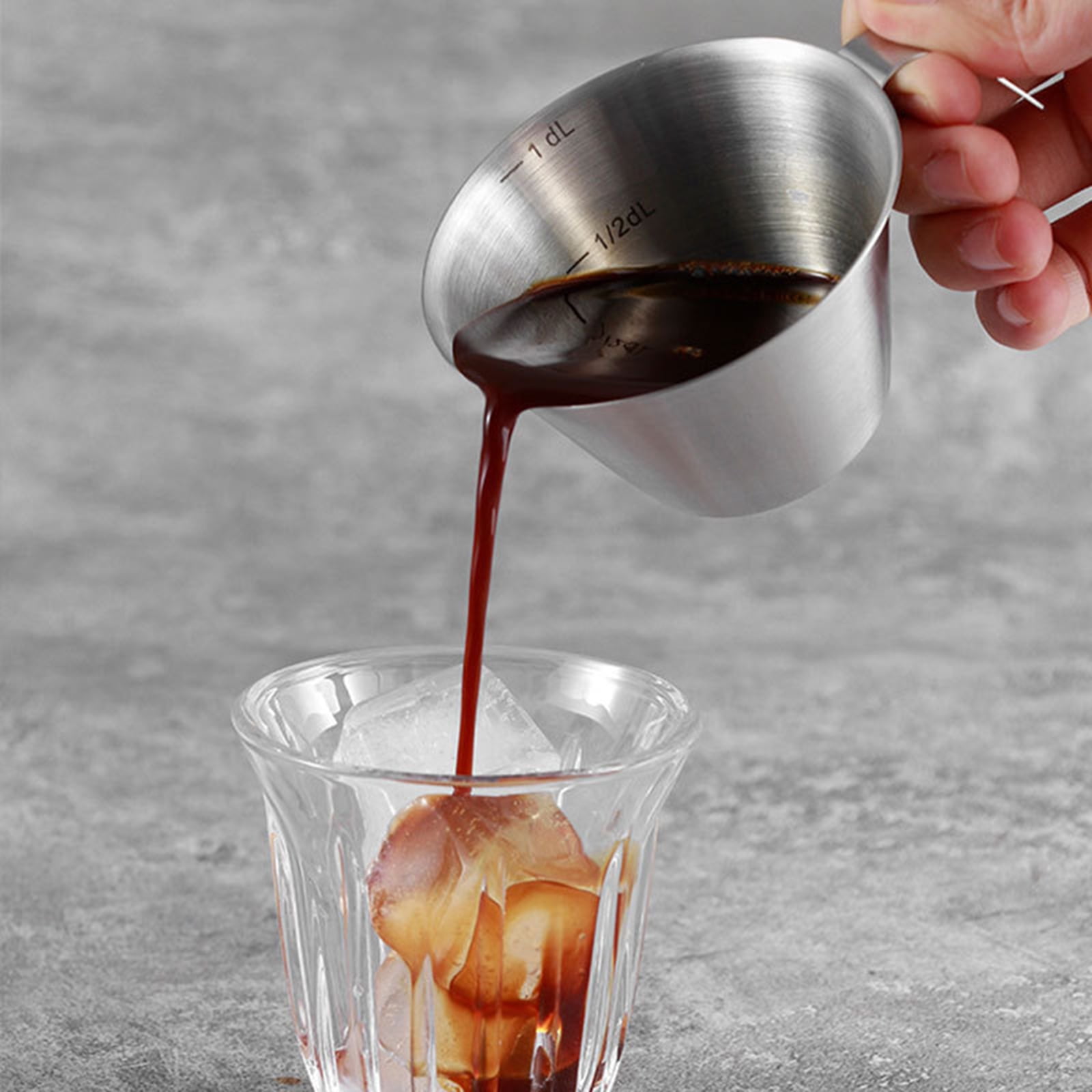 Measuring Cup with Handle Pouring Cup Reusable Espresso Accessories ...