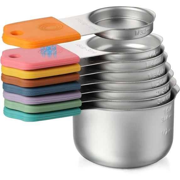 Measuring Cups Set 8 Stainless Stackable Nesting Measuring Cups for ...