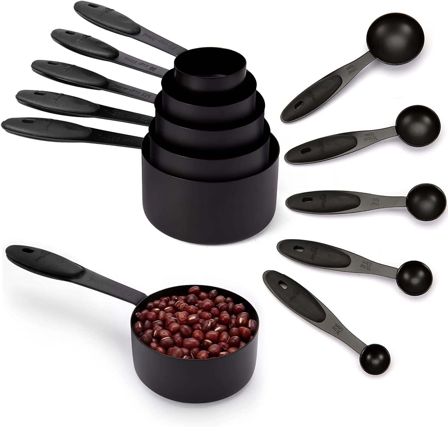 Measuring Cups and Spoons Set of 10 Piece, Stainless Steel Measuring ...