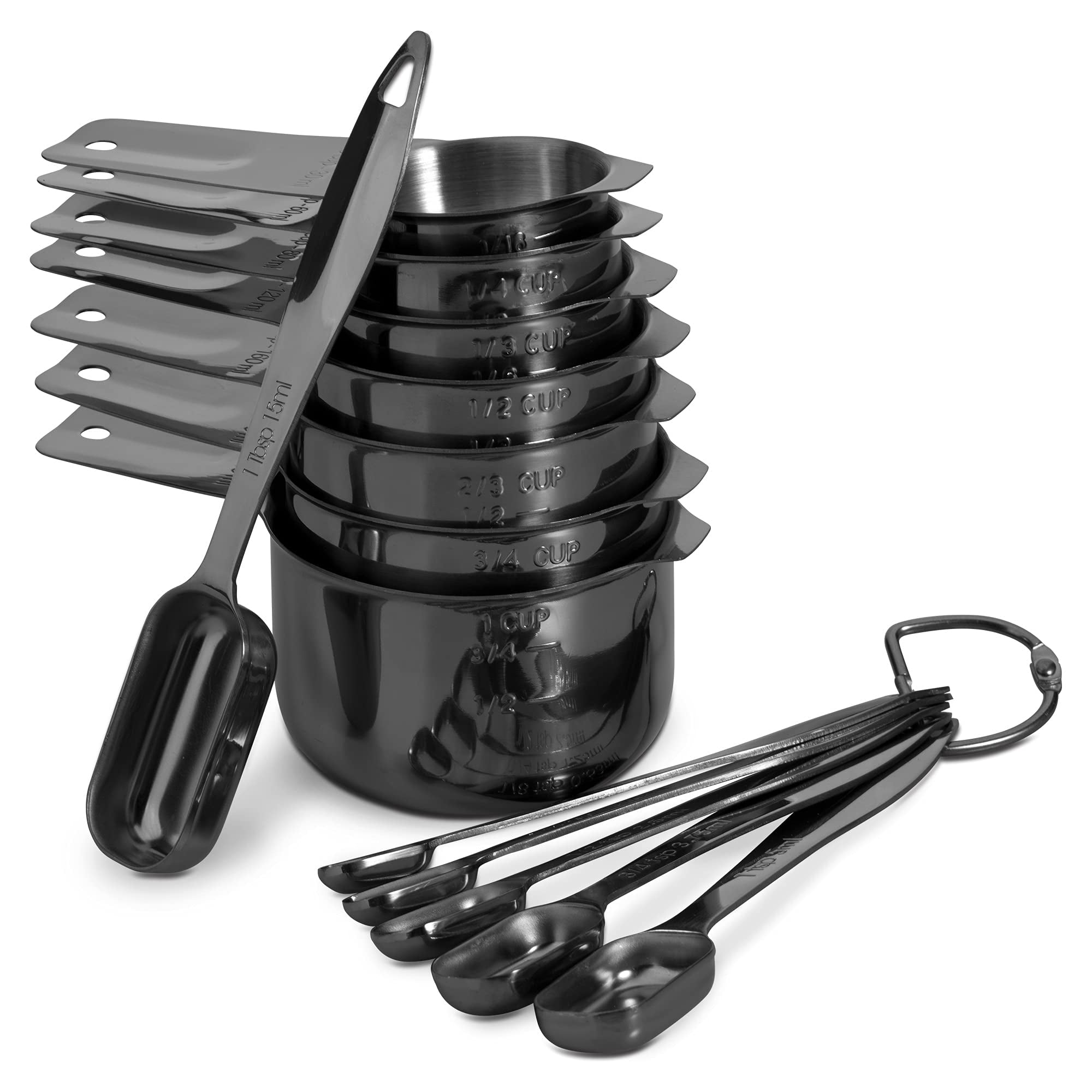 Measuring Cups & Spoons Set - Premium Stainless Steel Measuring Cups ...
