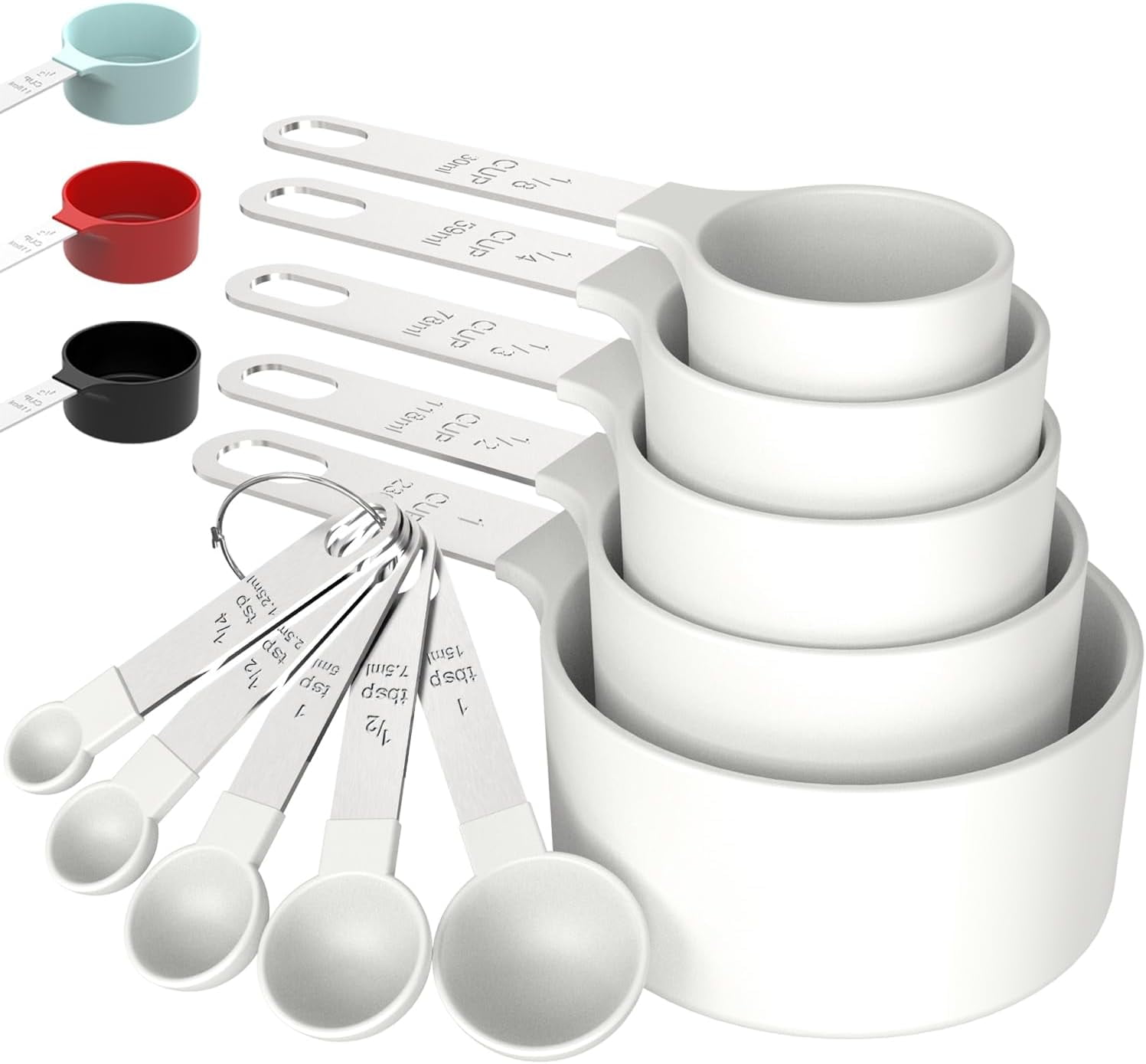 Measuring Cups & Spoons Set, Stackable Cups and Spoons, Nesting Measure ...