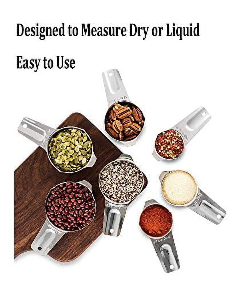 Measuring Cups Stainless Steel 7 Piece Stackable Set for Dry or Liquid ...