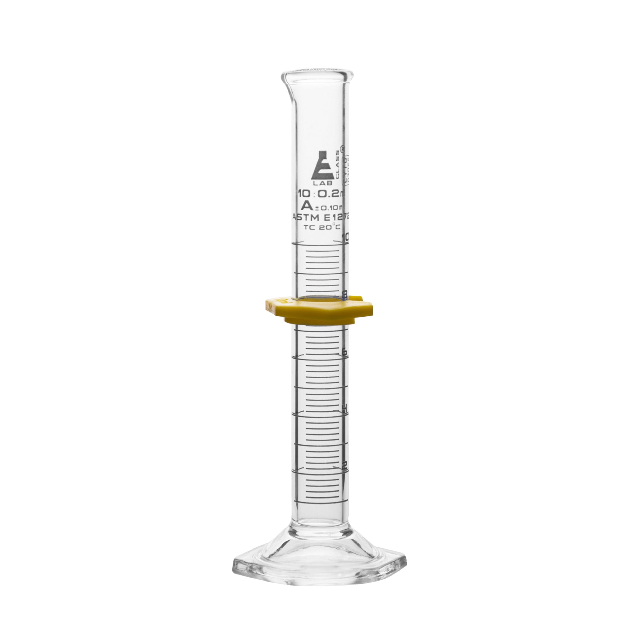 Measuring Cylinder, 10ml - ASTM, Class A Tolerance ±0.10ml - Protective ...