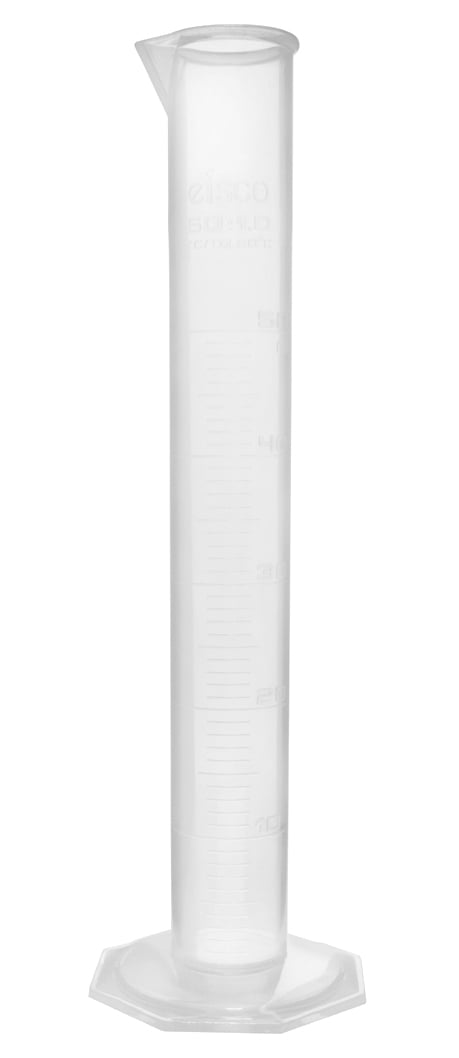 Measuring Cylinder, 50ml - Class B Tolerance - Octagonal Base ...