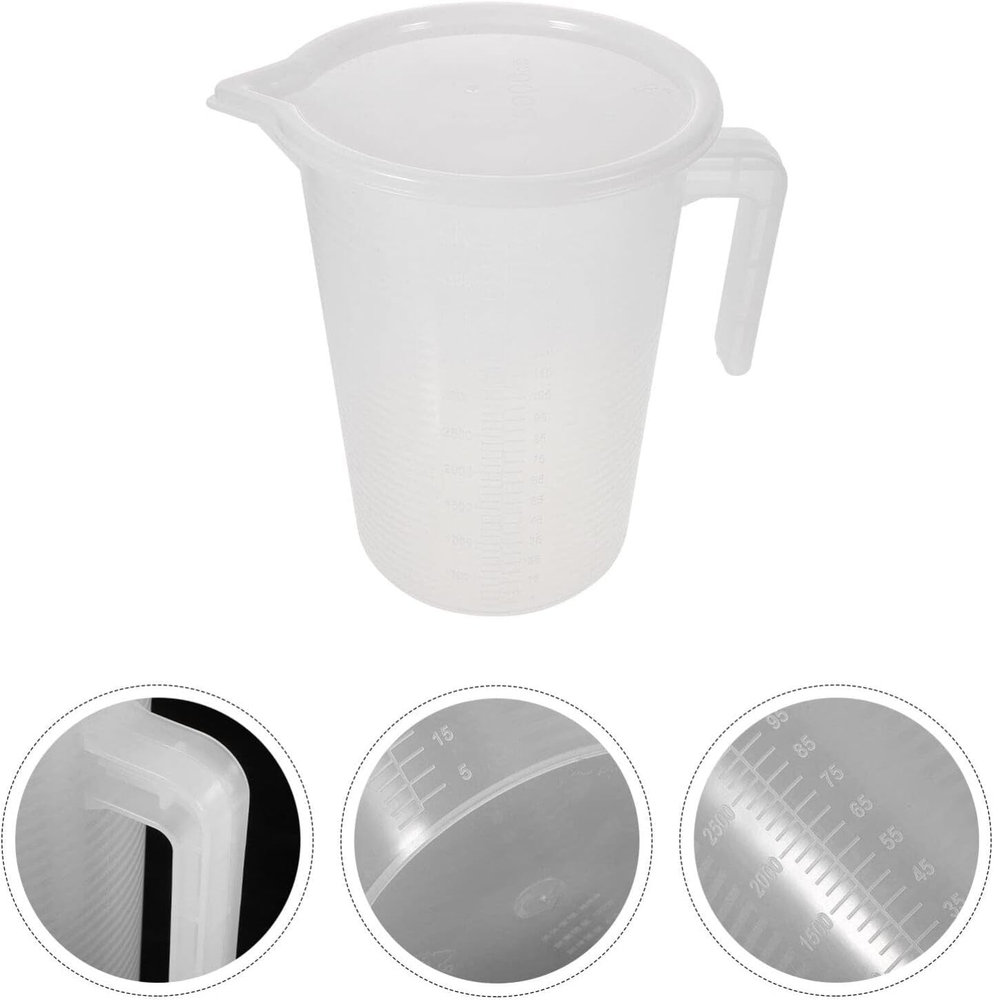 Measuring Jug, 5L Plastic Measuring Pitcher Beaker Measure Container ...