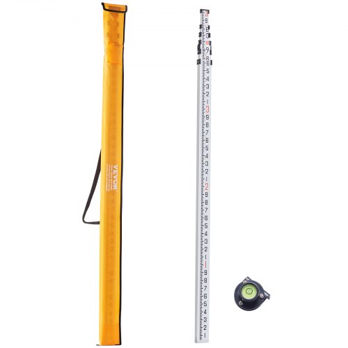 Measuring Rod 20-Feet/10ths 6 Sections Telescopic Grade Rod 1/10ft w ...