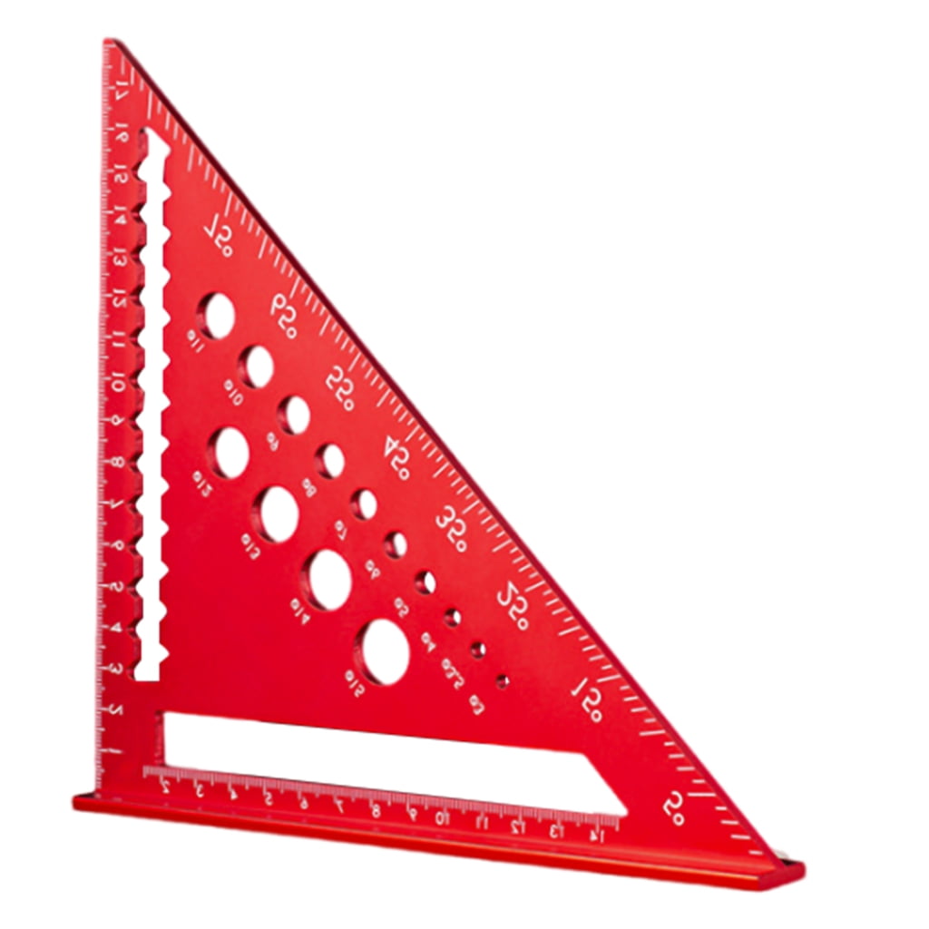 Measuring Ruler 45/90 Degree Aluminum Woodworking Square Protractors ...