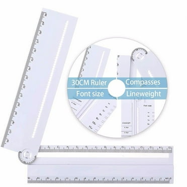 Unique Bargains Scale Ruler Plastic Foldable Architect Engineer Metric ...
