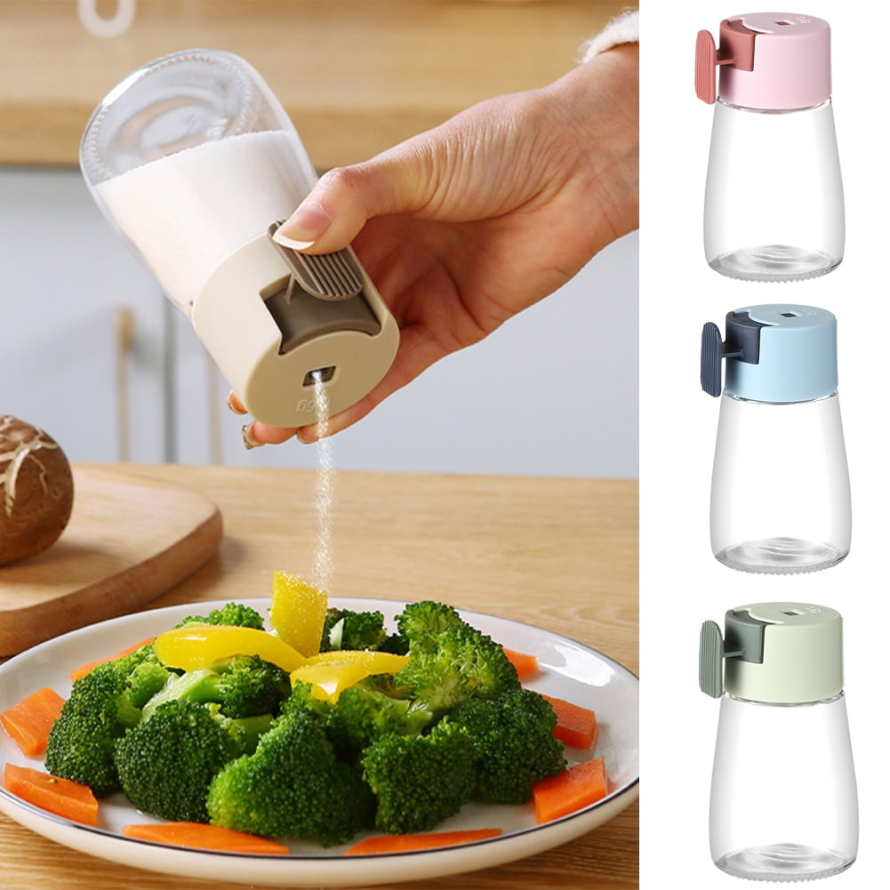 Measuring Seasoning Bottle, Kitchen Glass Metering Press Type Salt ...