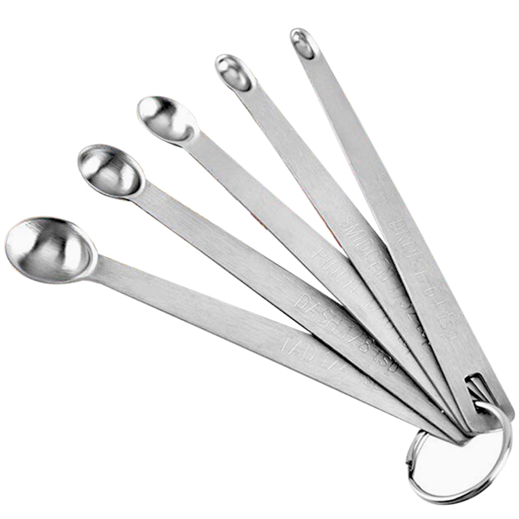 Measuring Spoon Set Mini 5 in 1 Stainless Steel Ingredient Spoon Baking ...