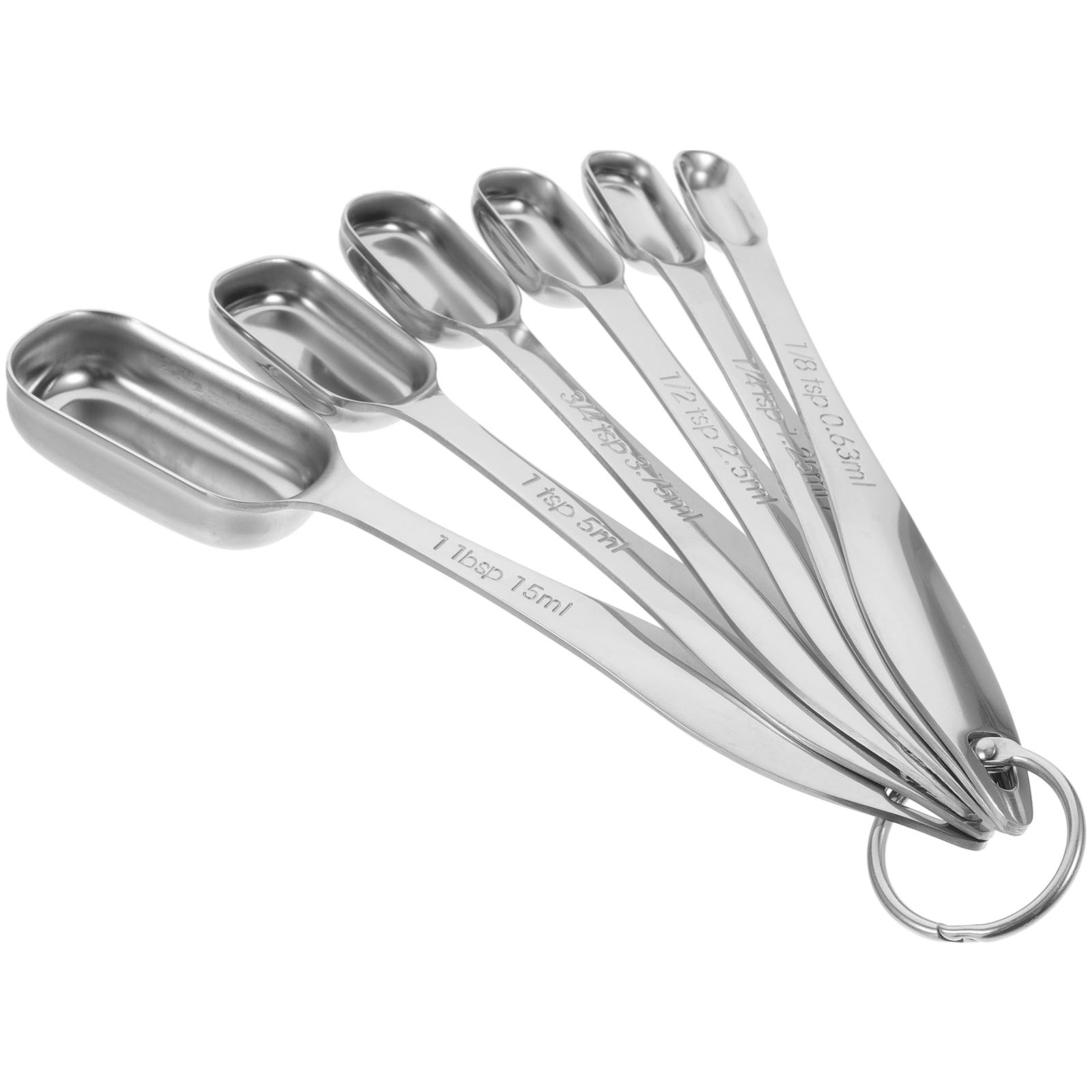 Measuring Spoon Set Stainless Steel Measure Spices Liquid Cups Mirror ...