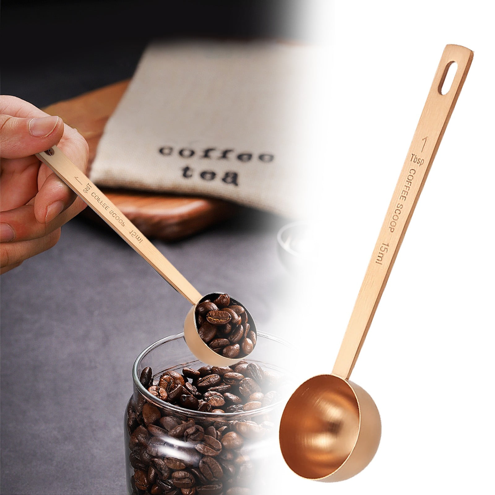 Measuring Spoon Stainless Steel 15/30ml Long Handle 304 Coffee ...
