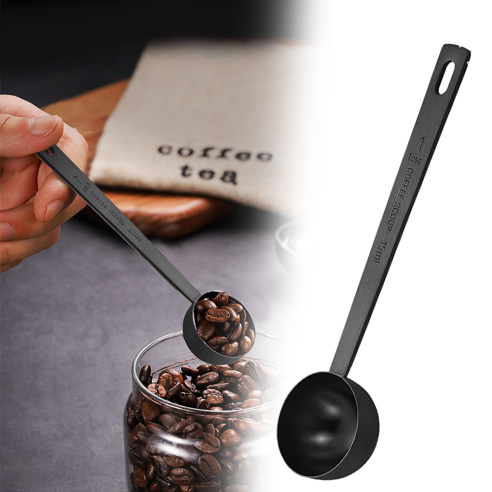Measuring Spoon Stainless Steel 15/30ml Long Handle 304 Coffee ...