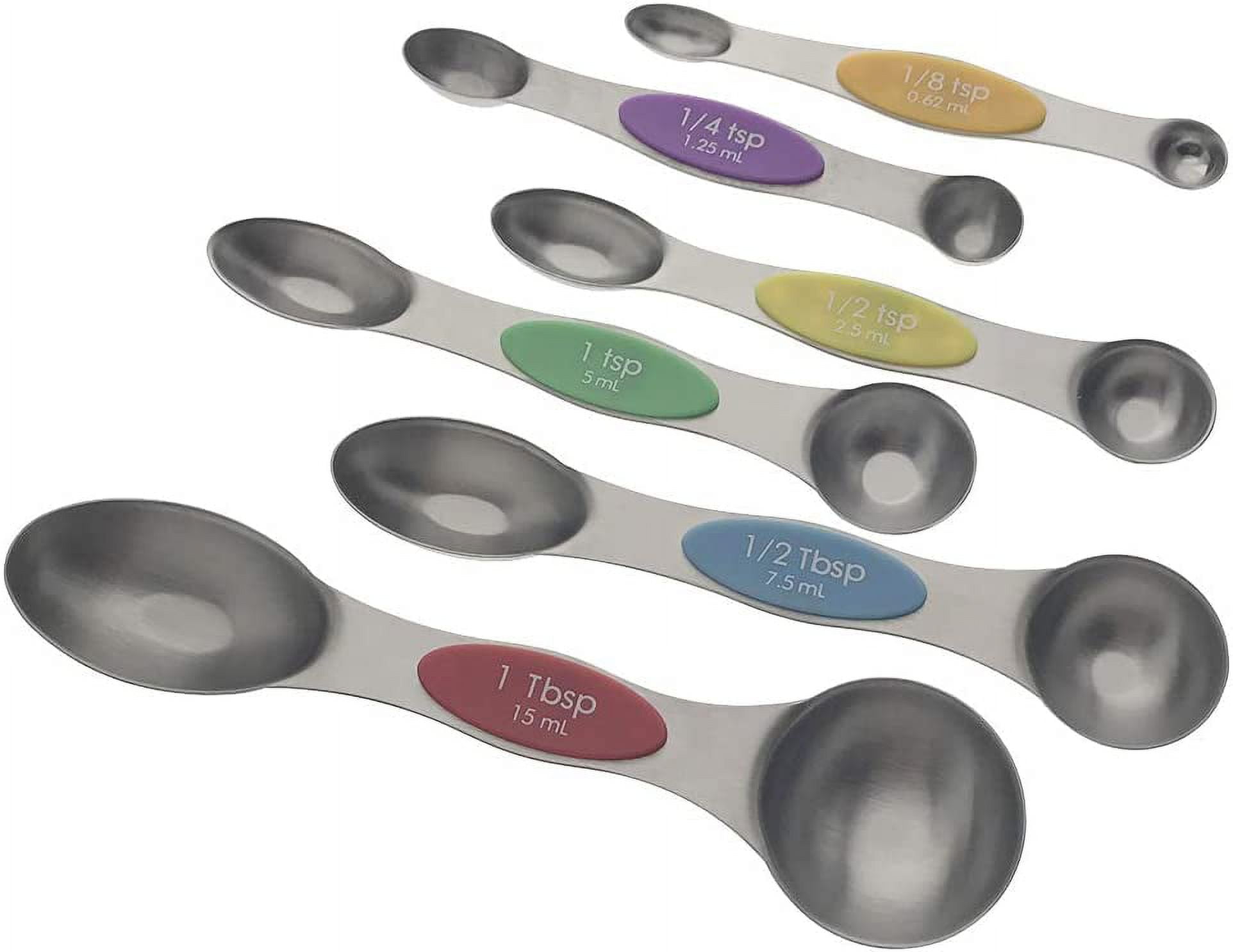 Measuring Spoons, 6PCS Stainless Steel Double Head Measuring Spoons ...