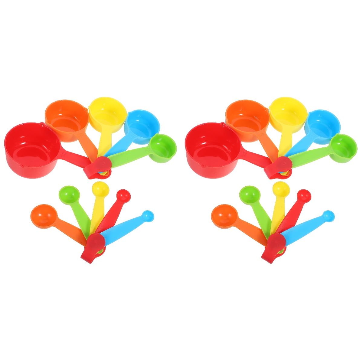 Measuring Spoons Cups Reusable Nesting Measure Spice with Scale Pp 2 ...