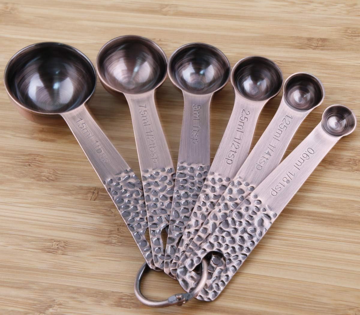 Measuring Spoons Set, Copper Measuring Spoons Set, Stainless Measuring ...