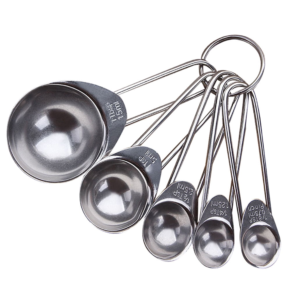 Measuring Spoons, Stainless Steel 5-Piece Measuring Spoon Cups Set- 1/8 ...