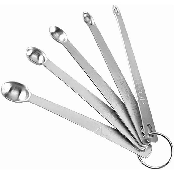 Measuring Spoons Stainless Steel Mini Set 5 Pc Mini Measuring Spoons ...