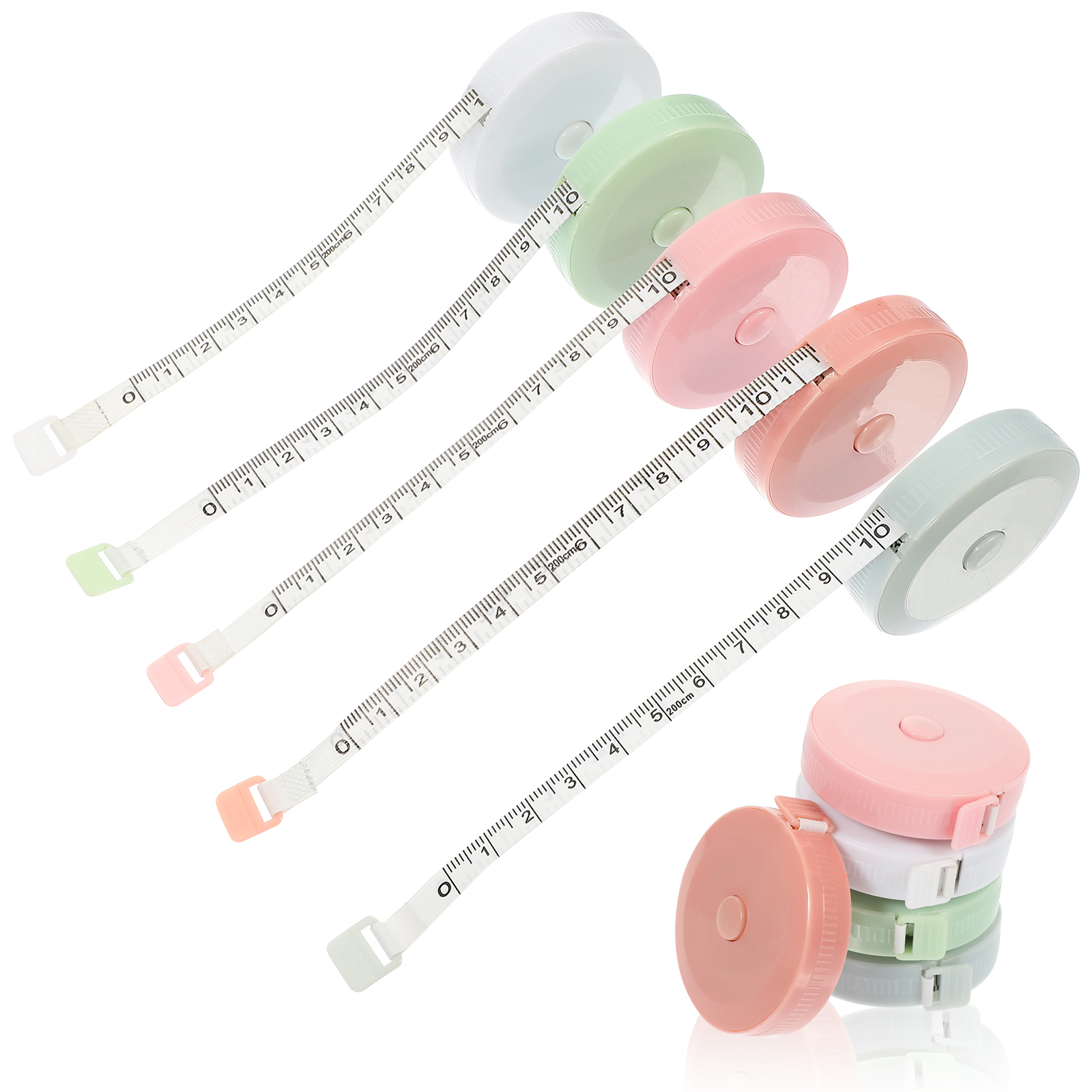 Measuring Tape Measure 5 Pcs Electrotape Retractable Automatic Scaling ...