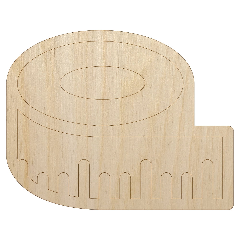 Measuring Tape Sewing Wood Shape Unfinished Piece Cutout Craft DIY ...