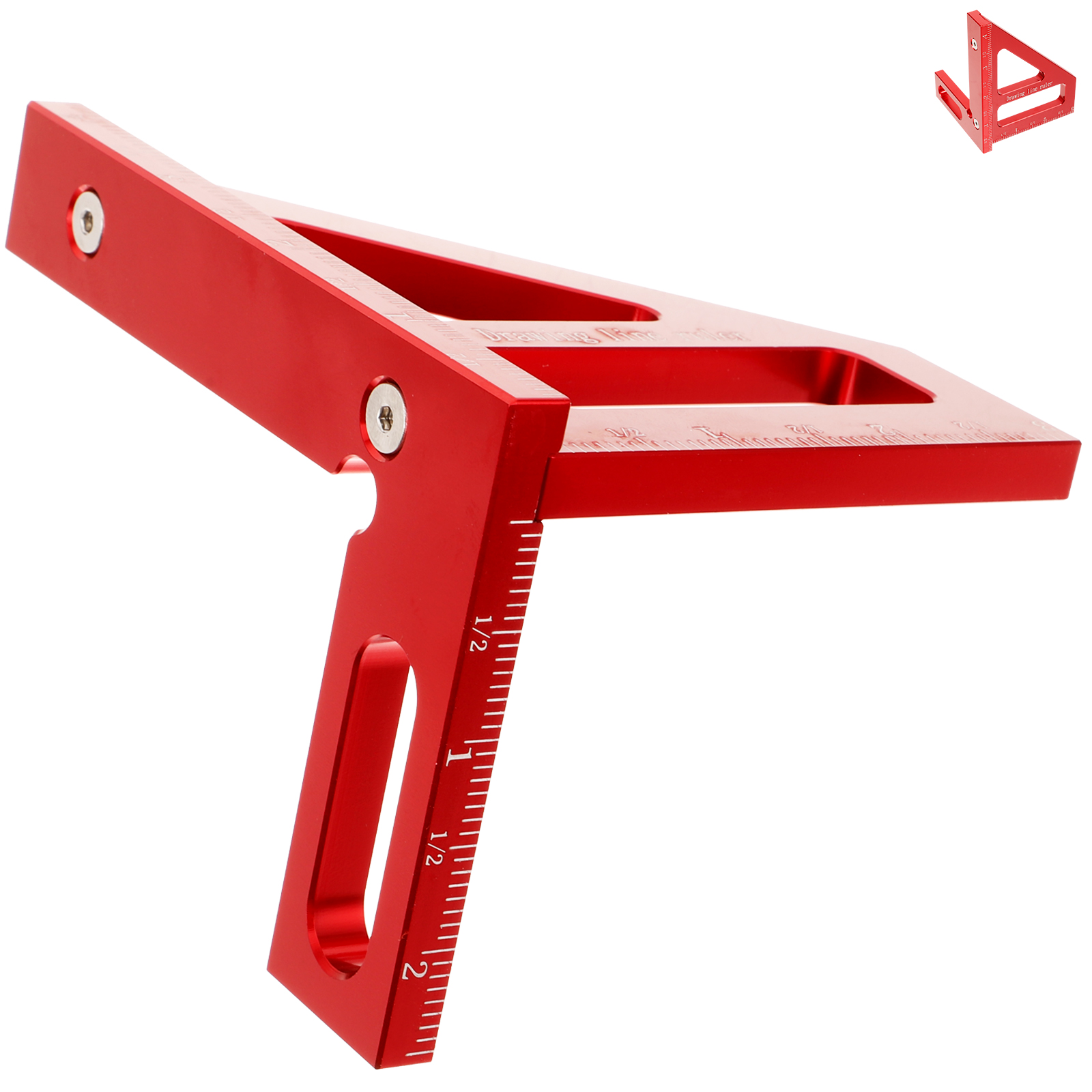Measuring Tools Combination Square Protractor Goniometer Red - Walmart.com