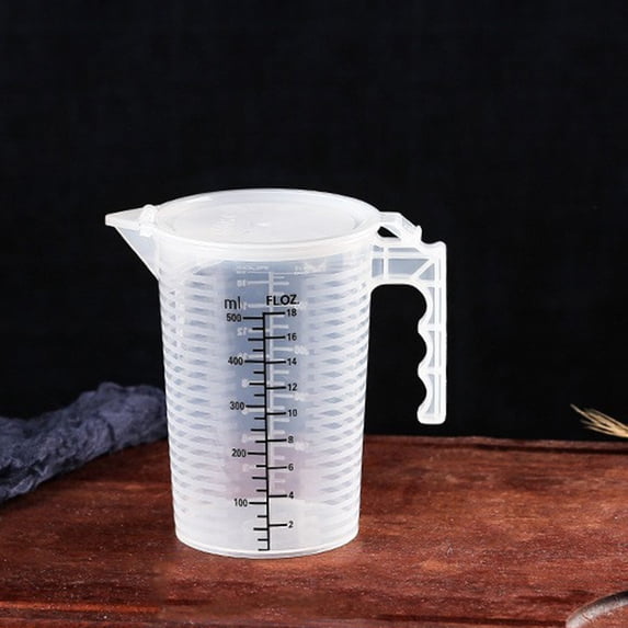 Measuring Tools Cup with Lid and Handle for Kitchen Use – Clear Ounce ...