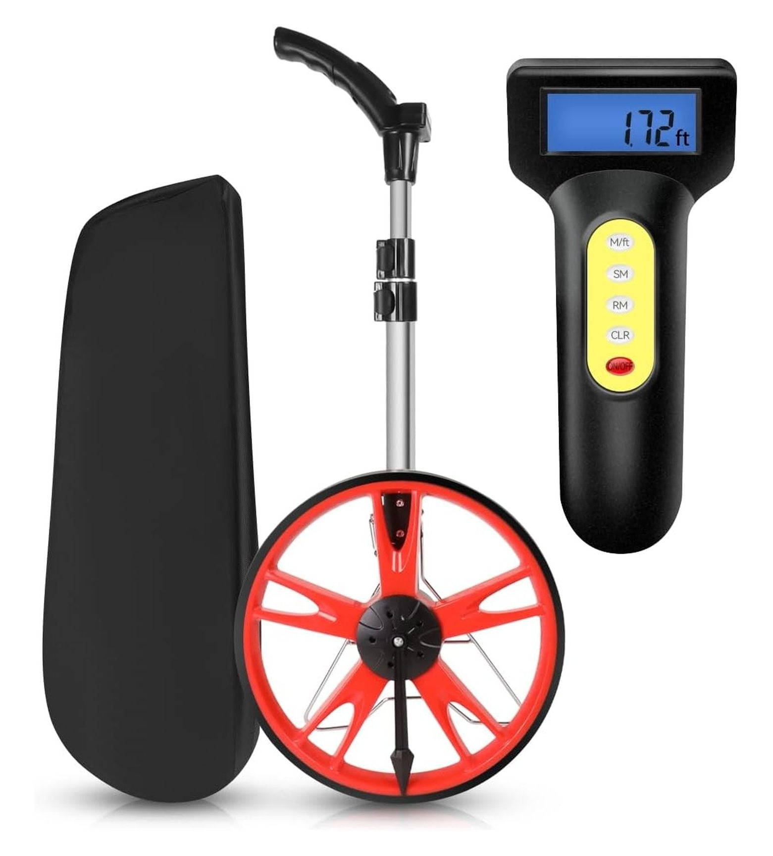 Measuring Wheel Digital Display, 3-Sections Foldable Telescoping LED ...
