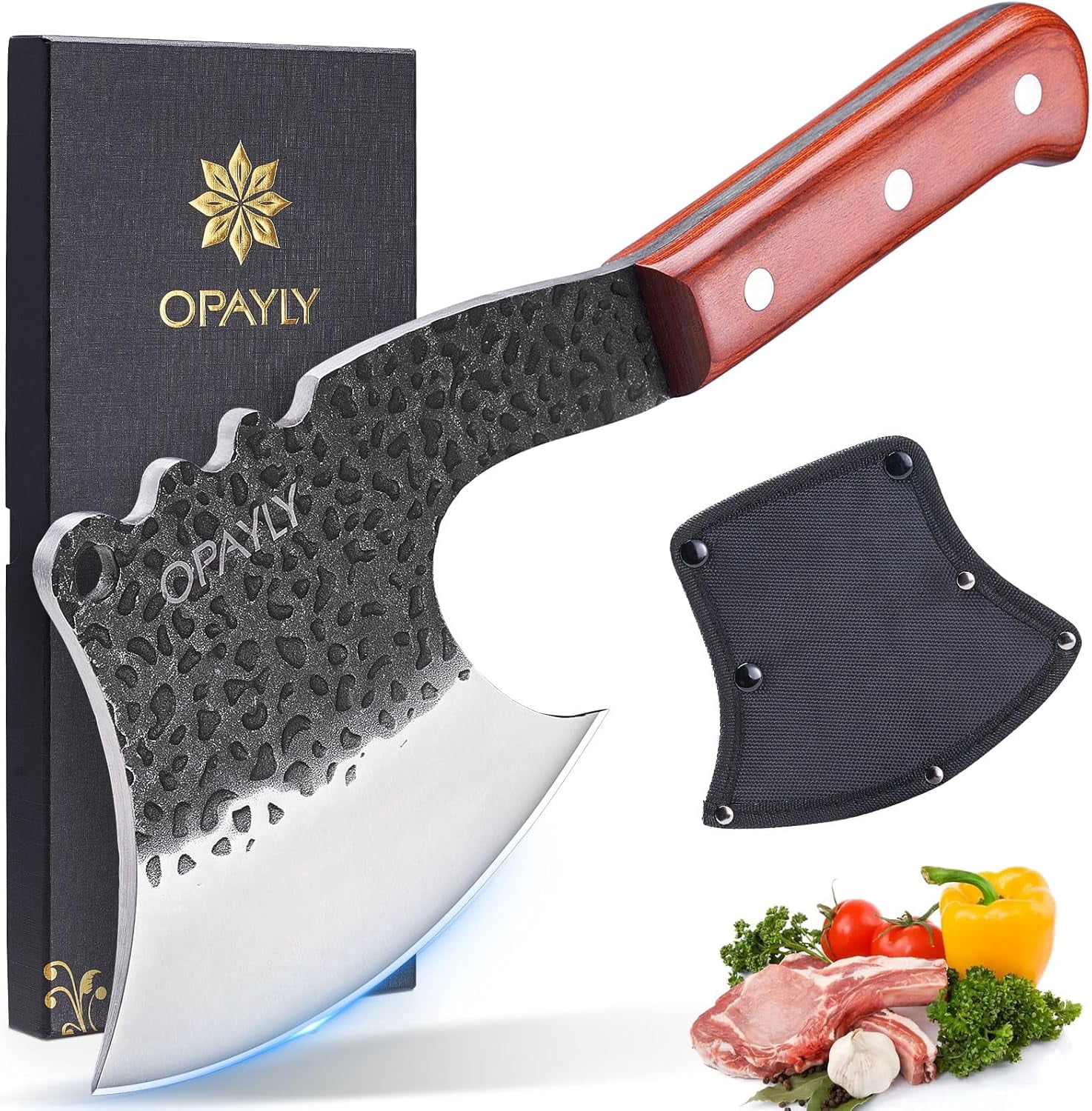 Meat Bone Cleaver Knife Heavy Duty Choppe for Cutting Hand Ford Butcher ...