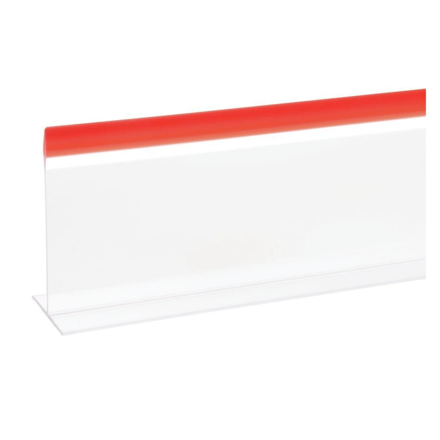 Meat Case Divider Shelf Divider Clear with Red Trim T Shape - 30"L x 3 ...