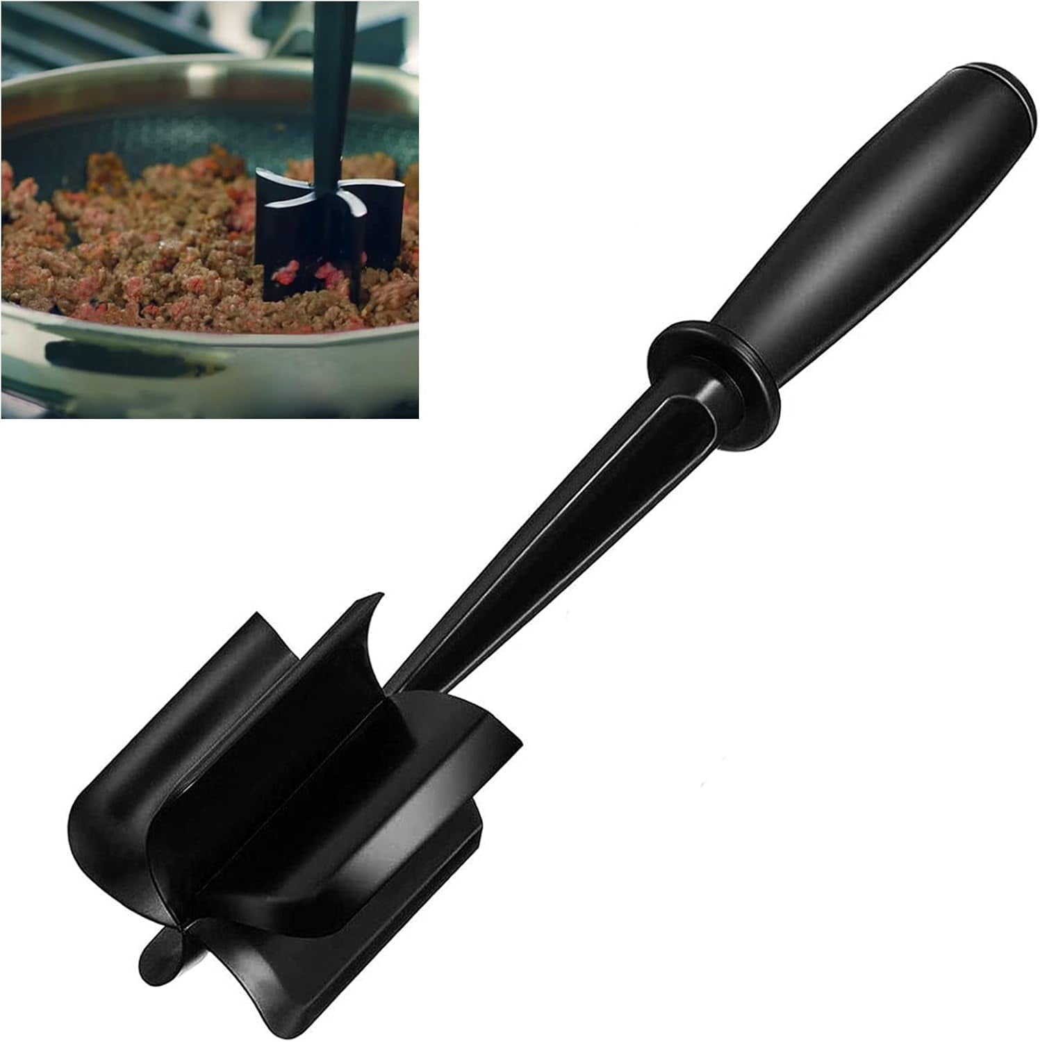 Meat Chopper, 5 Curve Blades Ground Beef Masher, Heat Resistant Mesher ...