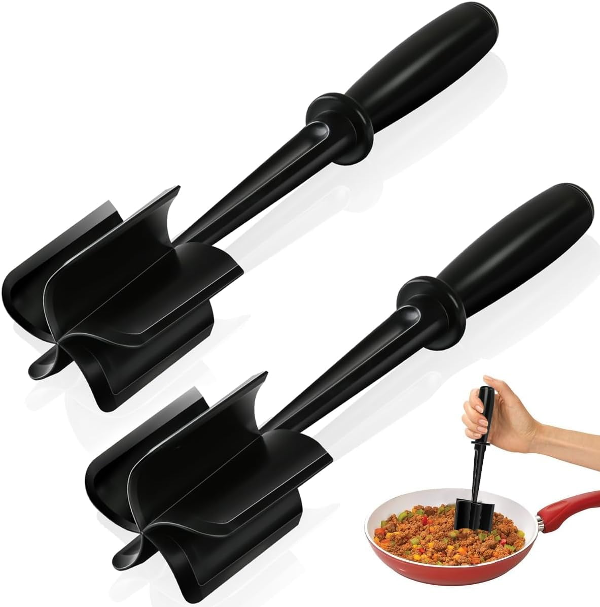 Meat Chopper, Hamburger Chopper Utensil, Professional Heat Resistant ...